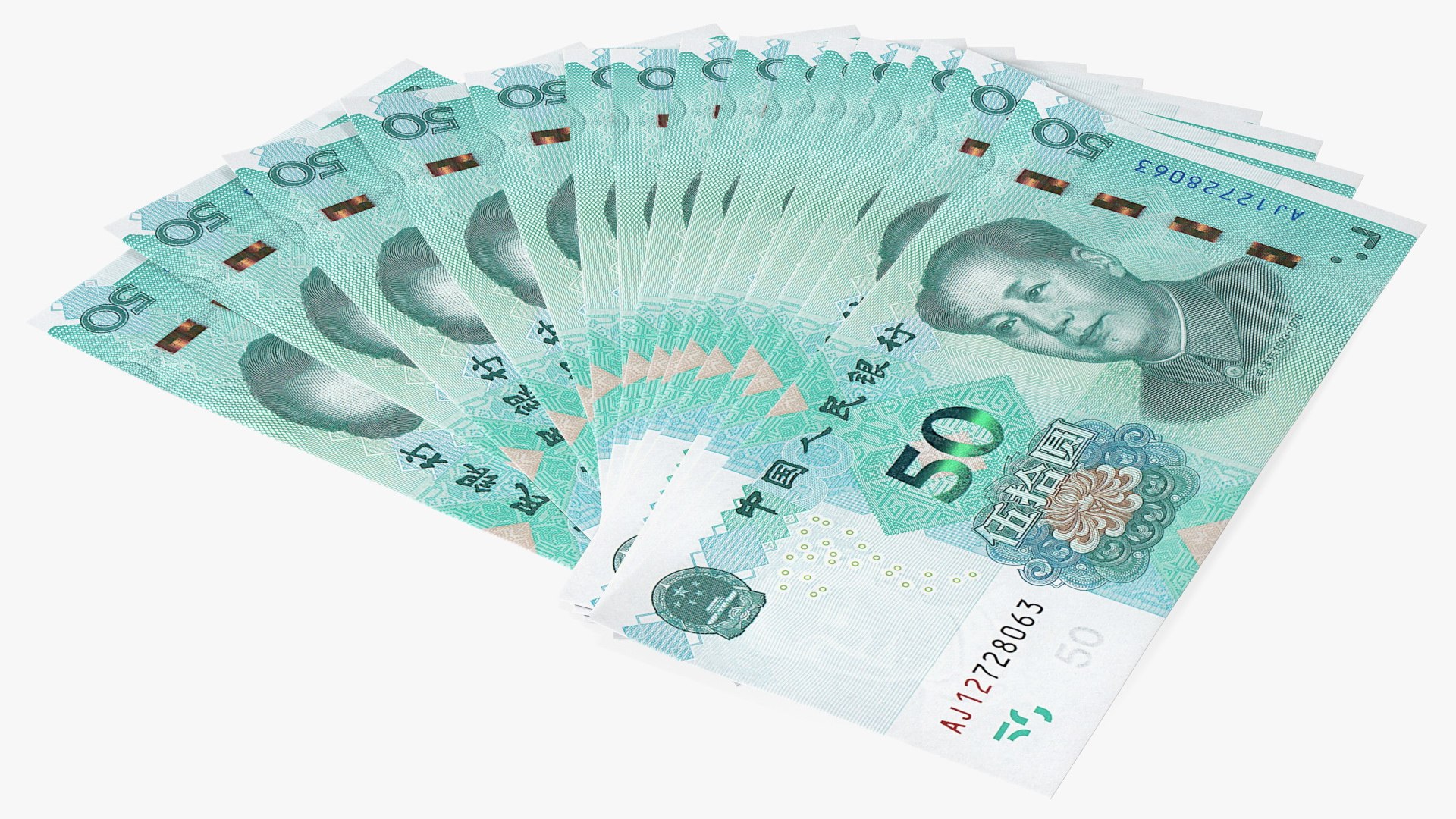 Chinese 50 Yuan 2019 Banknotes Fan 3D model - TurboSquid 1745176