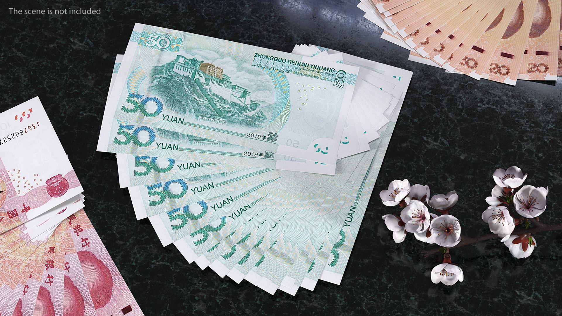 Chinese 50 Yuan 2019 Banknotes Fan 3D model - TurboSquid 1745176