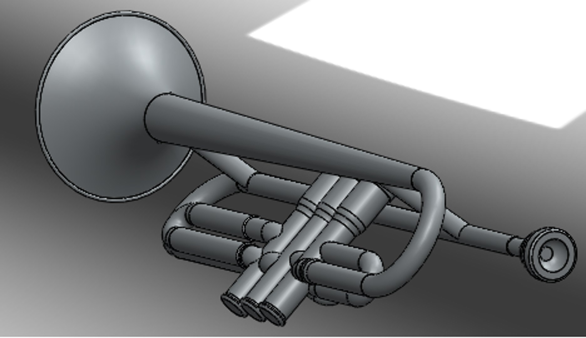 3d Simplified Trumpet