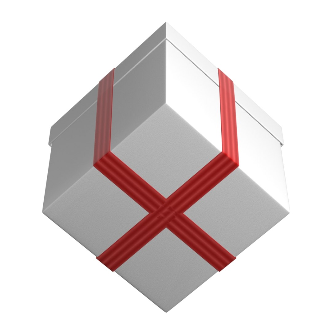 Rectangular gift box bow 3D model - TurboSquid 1408039