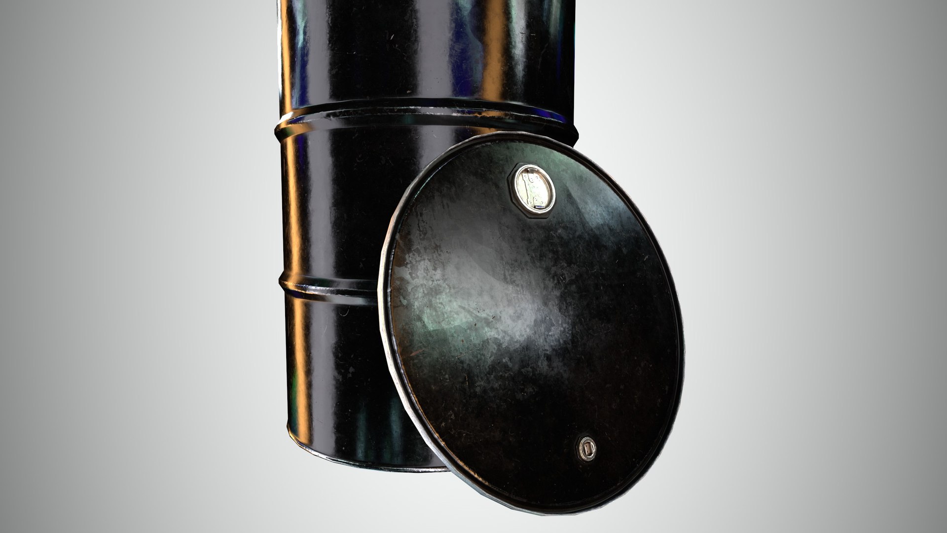 3D Oil Barrel 1 Open - TurboSquid 2157874