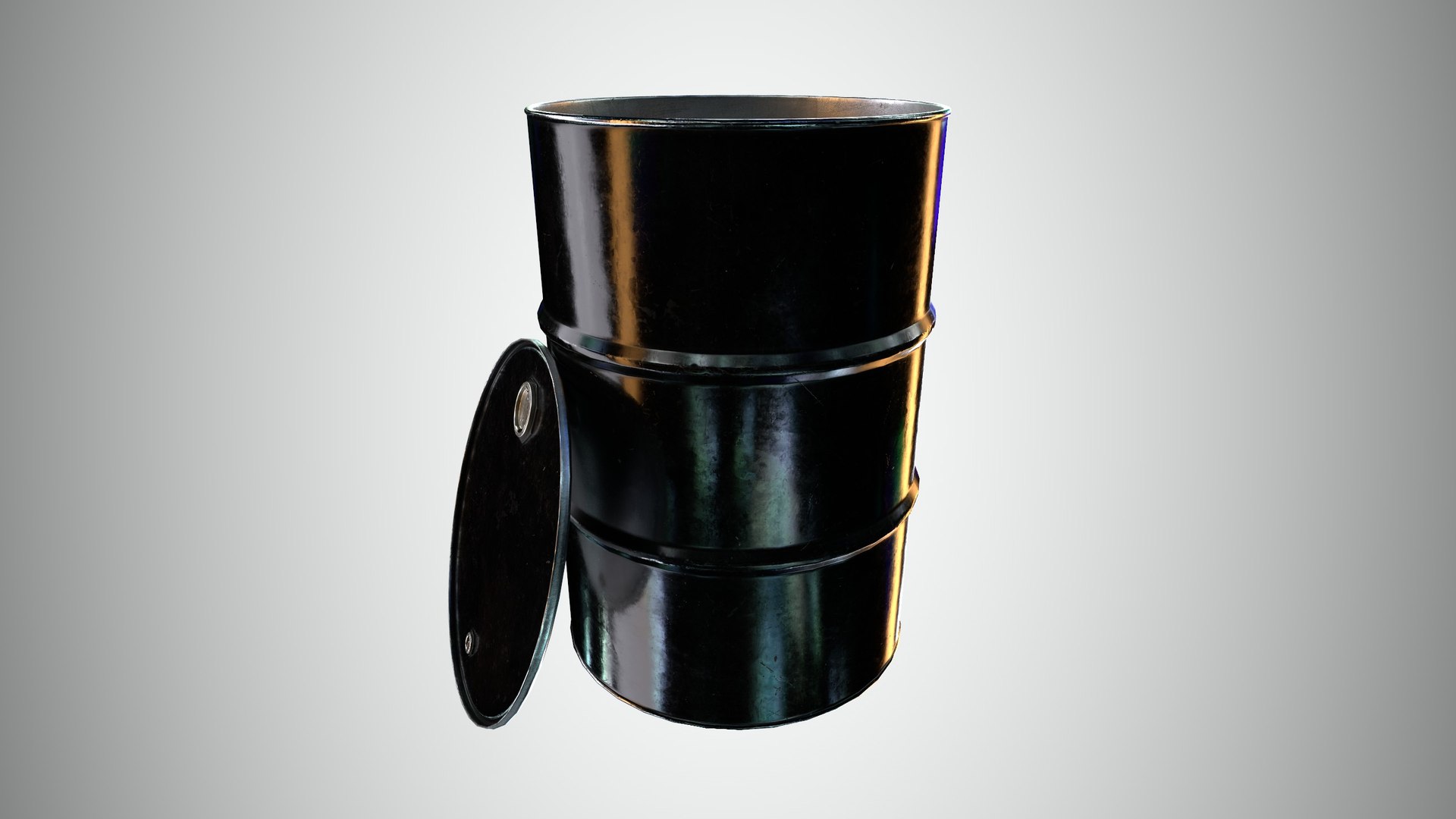 3D Oil Barrel 1 Open - TurboSquid 2157874