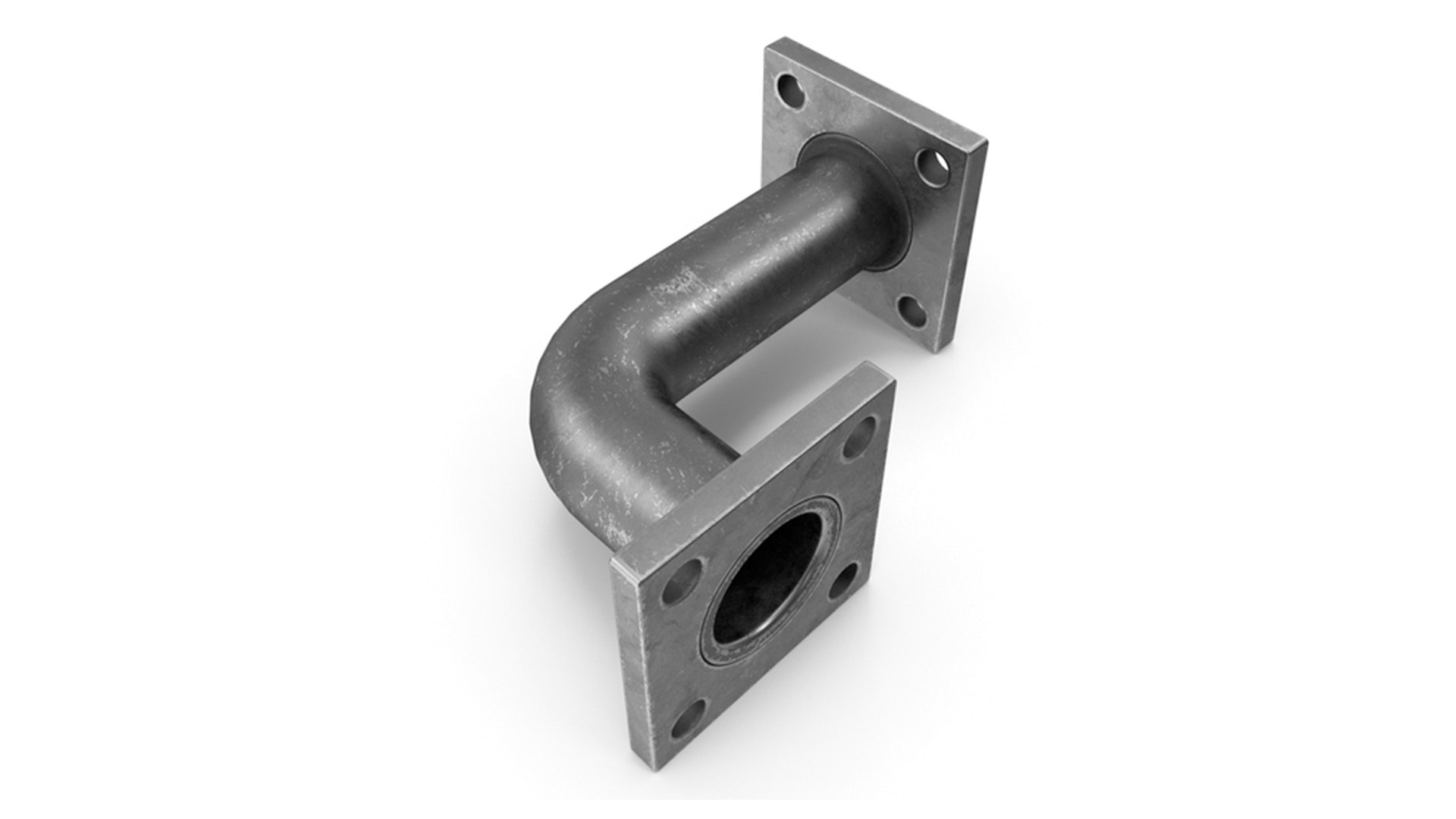 Double Square Flange Metal Armor PBR 3D - TurboSquid 2299857