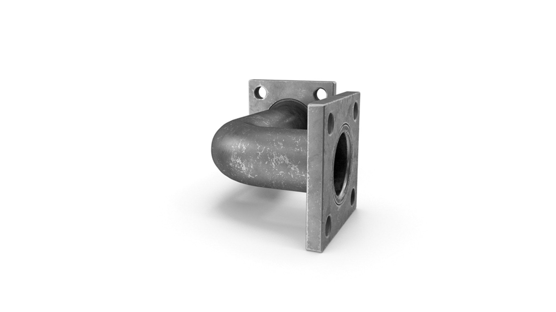 Double Square Flange Metal Armor PBR 3D - TurboSquid 2299857