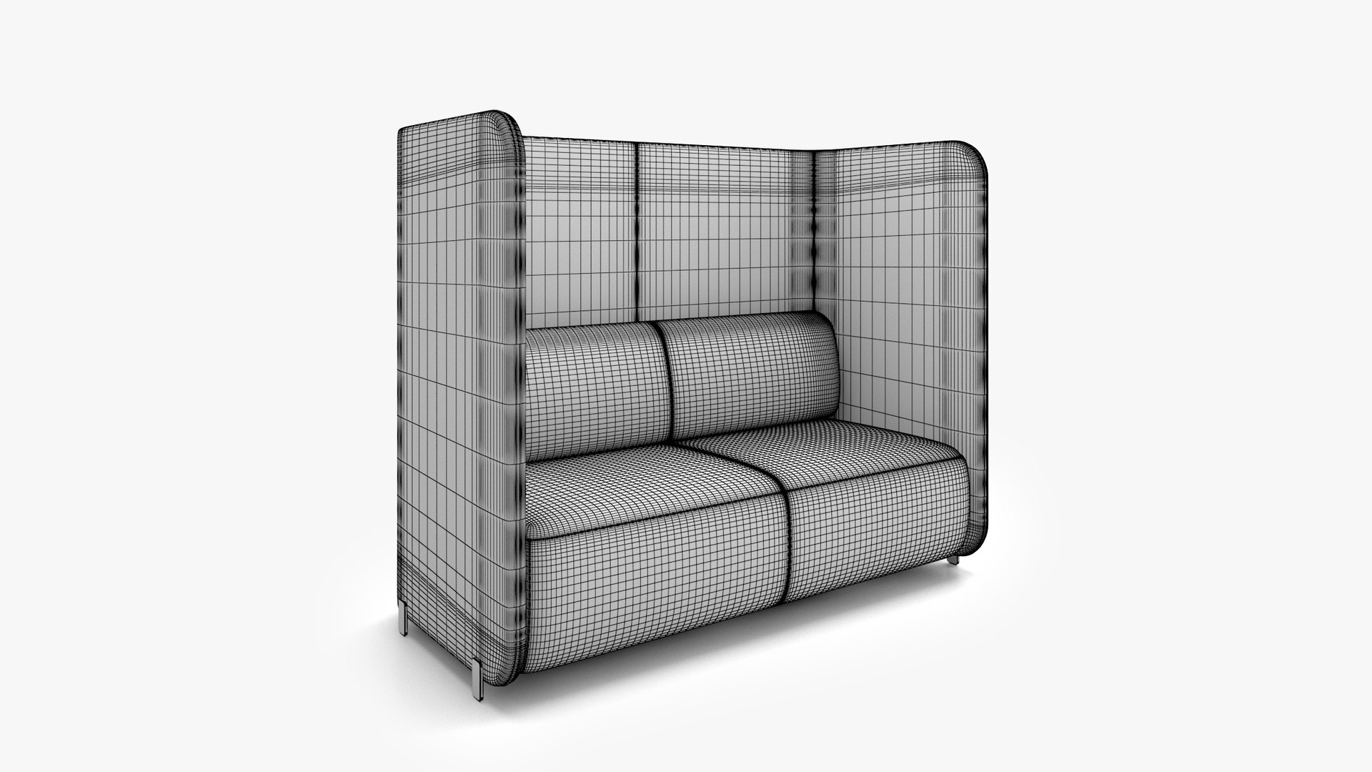 Bernhardt Design CODE Two Seat Sofa with Standard Wall 3D model ...