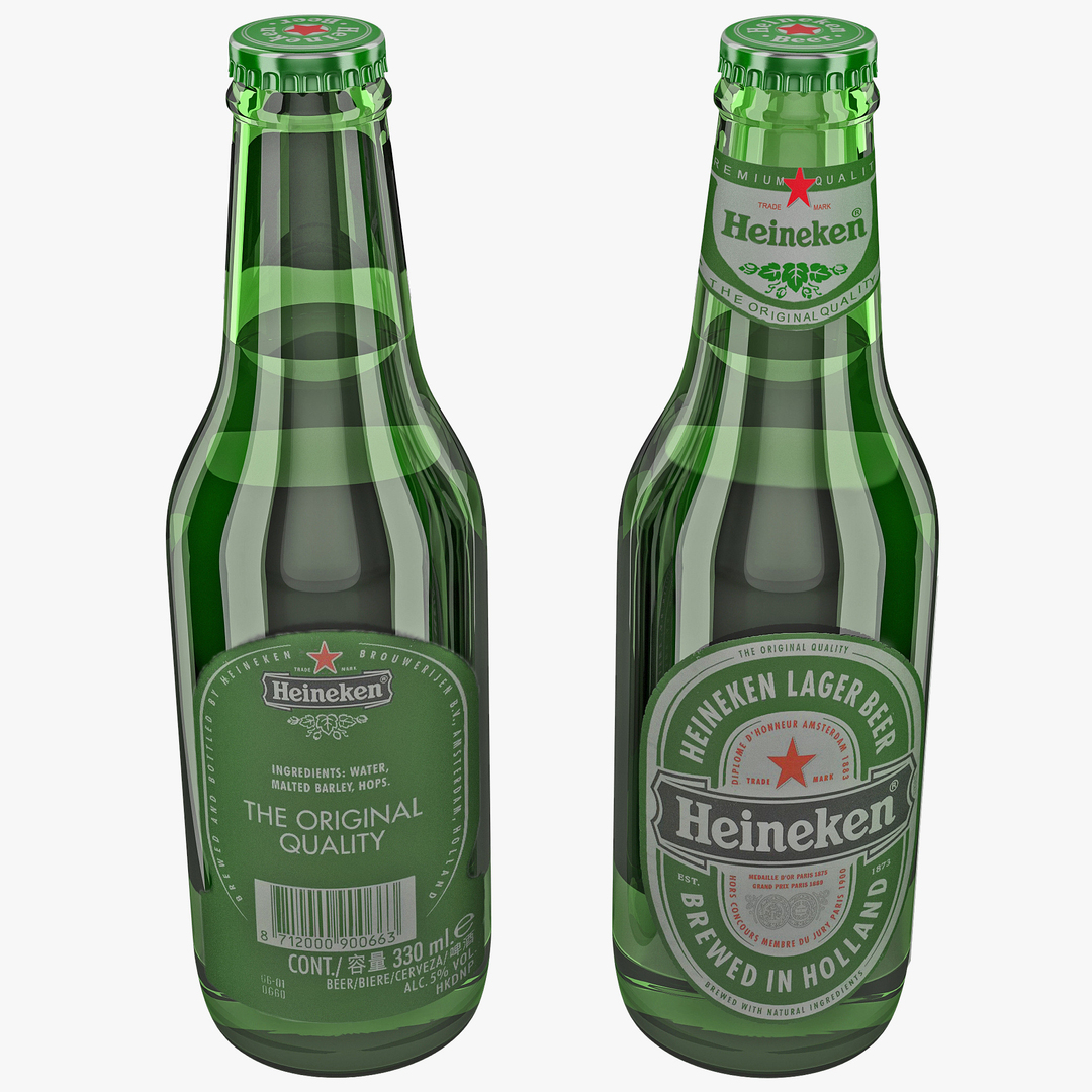 3d model beer bottle