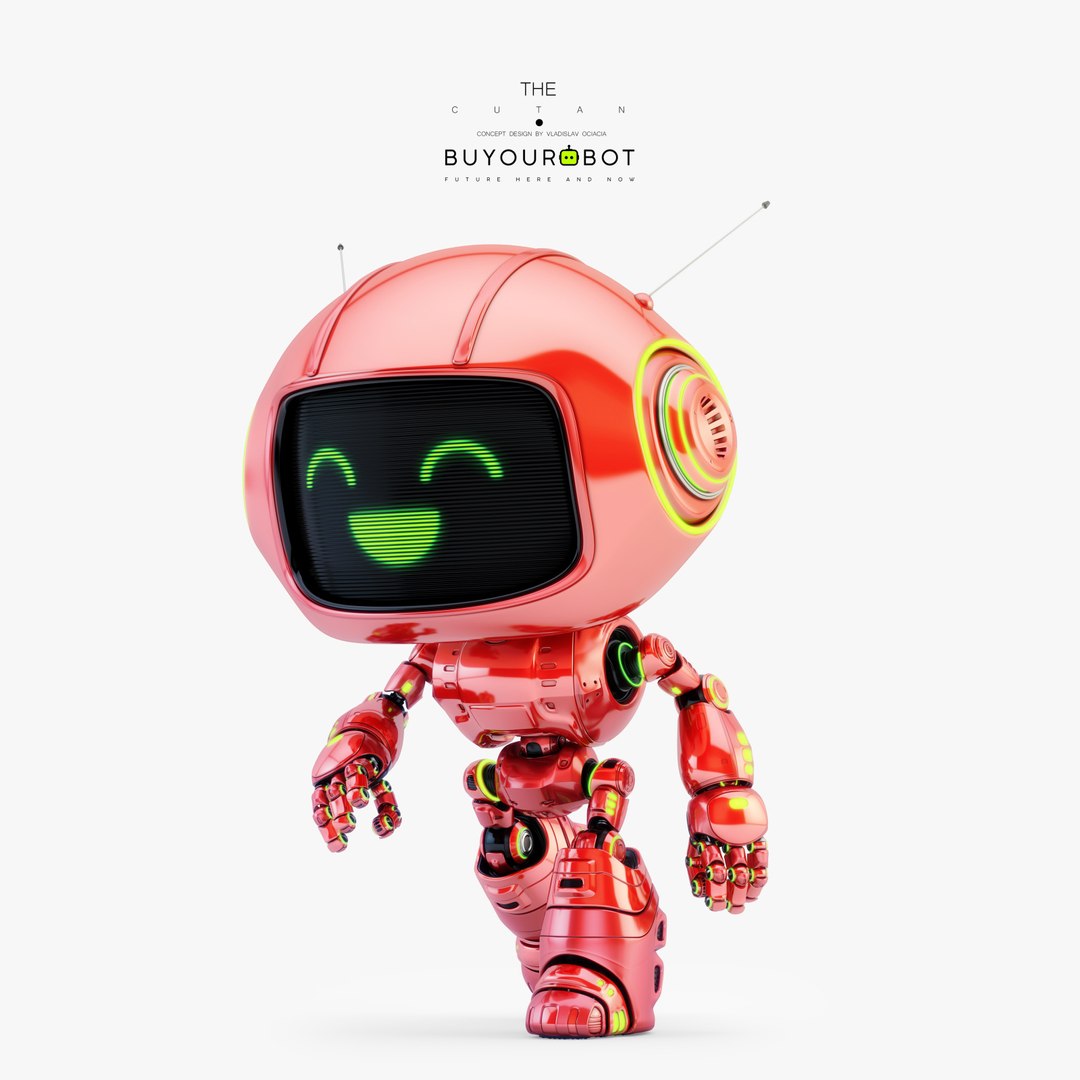Lovely Robot - Companion 3D Model - TurboSquid 1473945