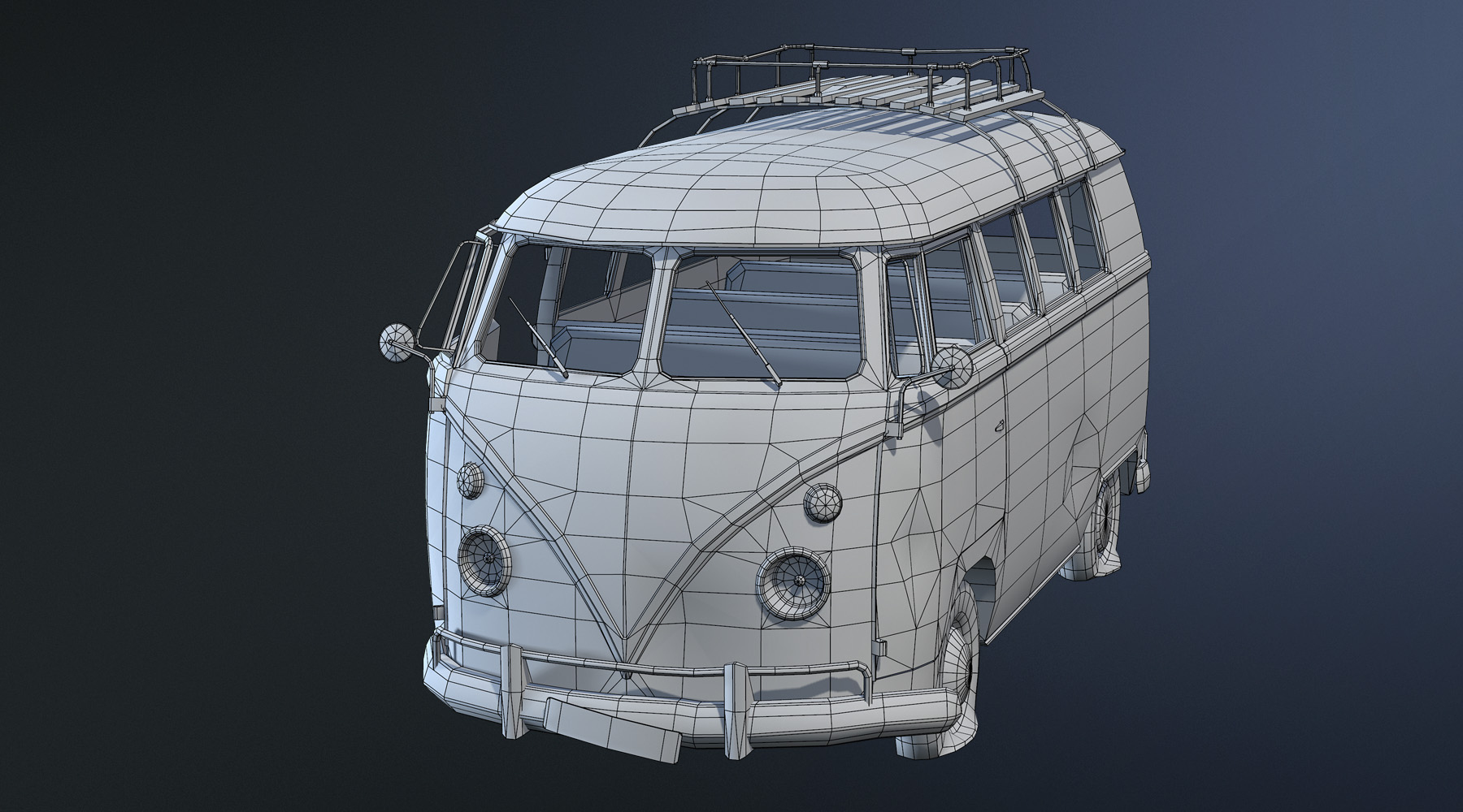 3D low-poly rusty volkswagen t1 model - TurboSquid 1322709