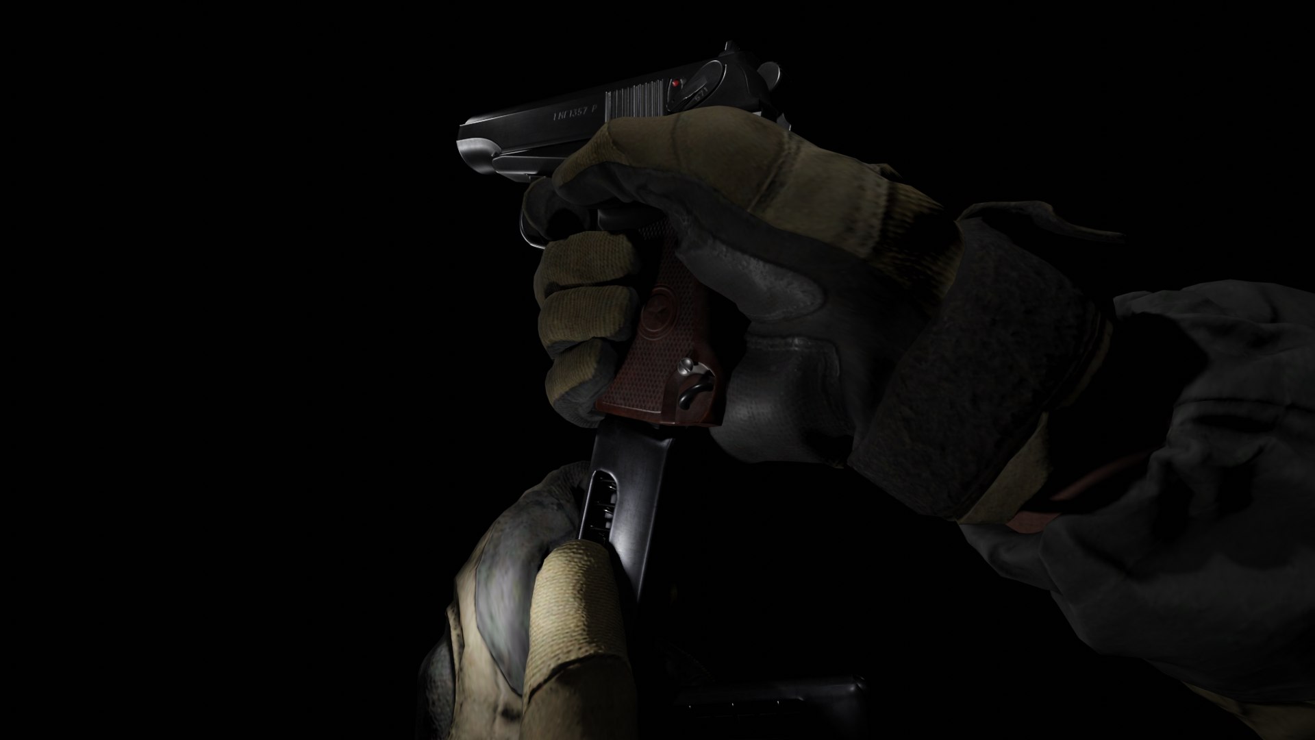 3D Model FPS Arms And Makarov Model Rig And Animations 3D Model ...