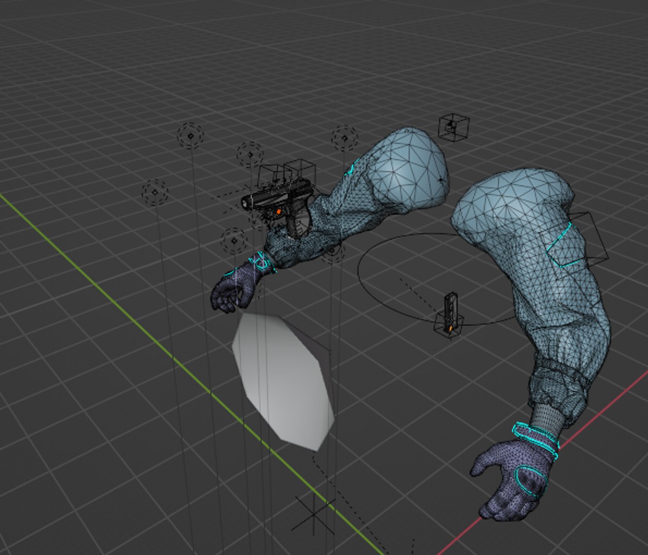 3D Model FPS Arms And Makarov Model Rig And Animations 3D Model ...