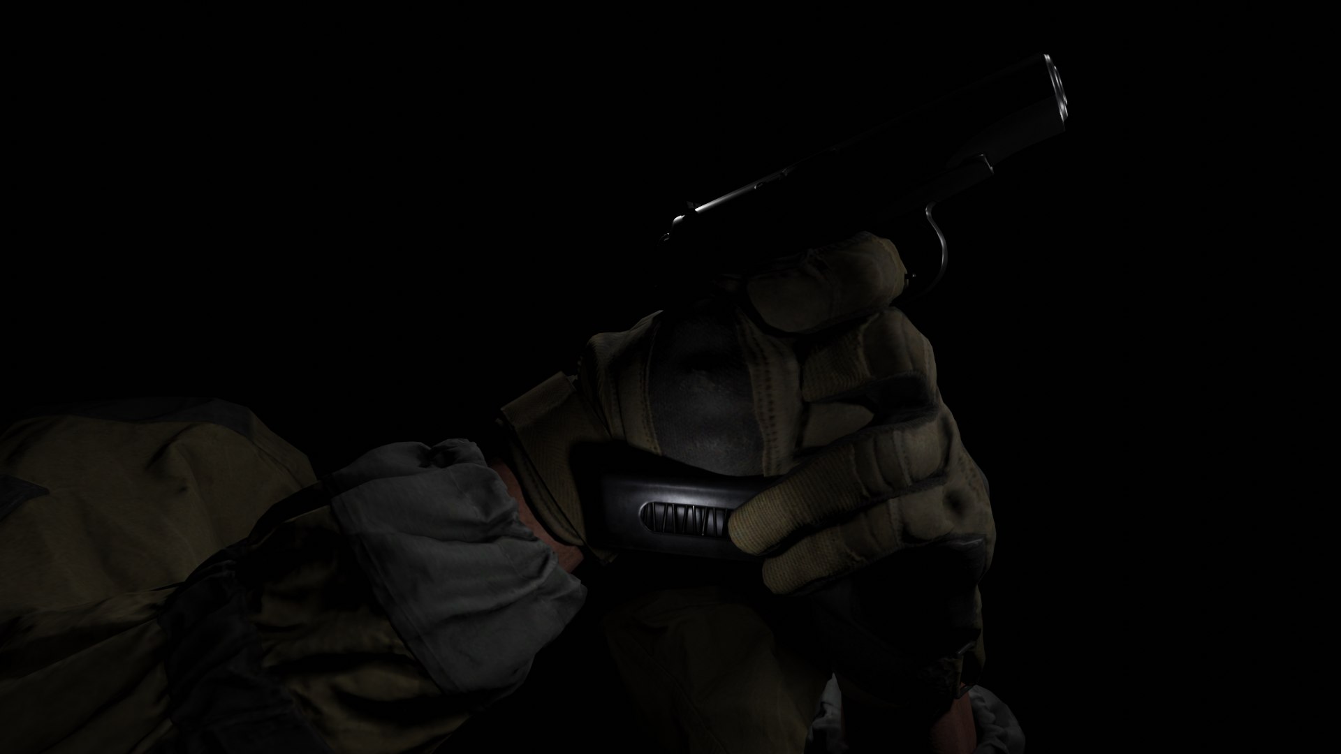 3D Model FPS Arms And Makarov Model Rig And Animations 3D Model ...