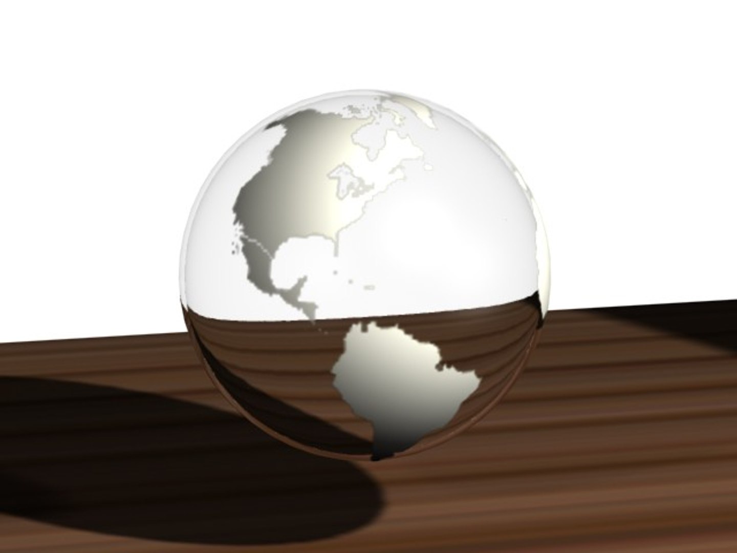 3d Model Glass Globe Mapping