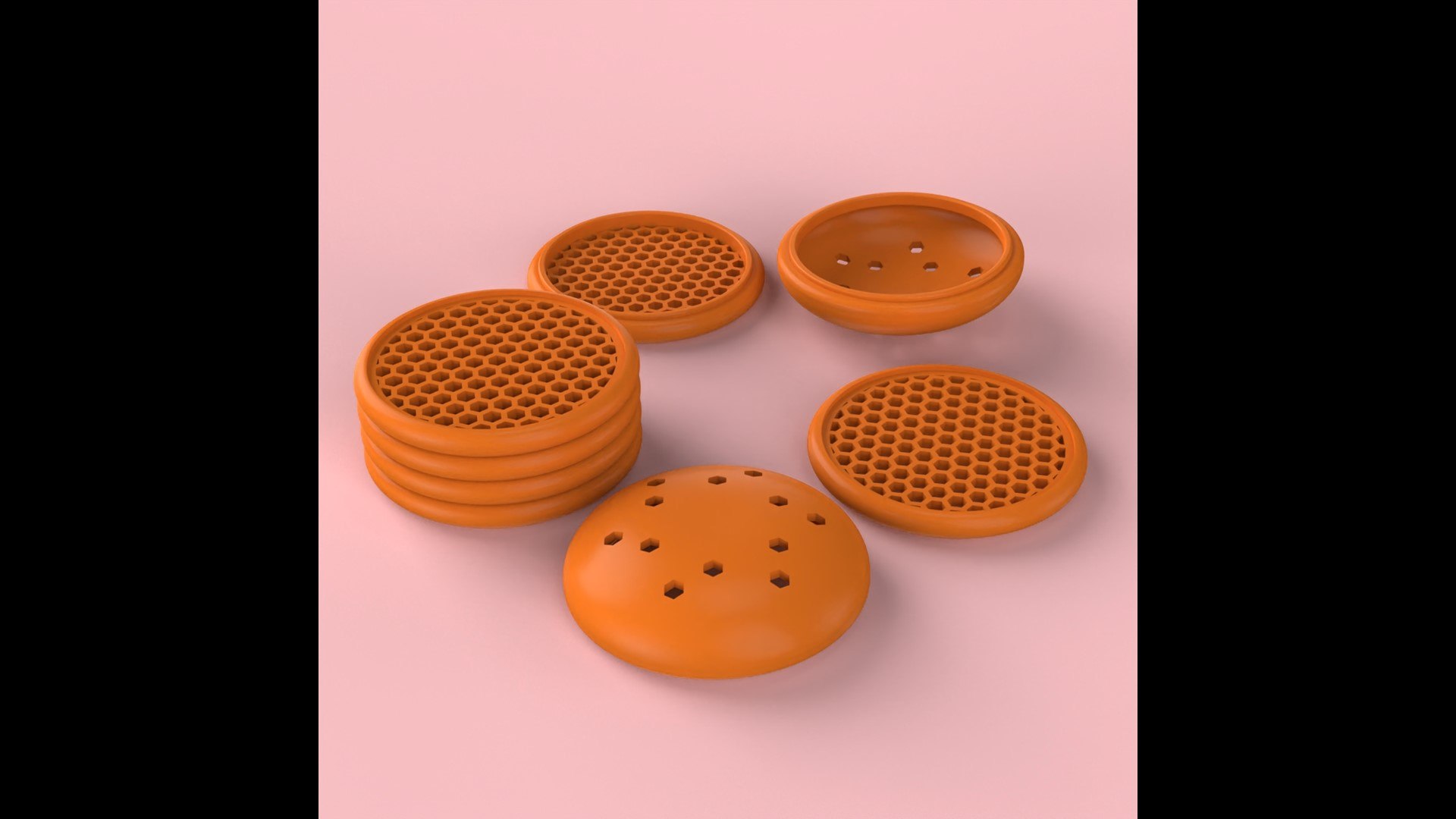 3D Beehive Coaster Set - TurboSquid 2391139