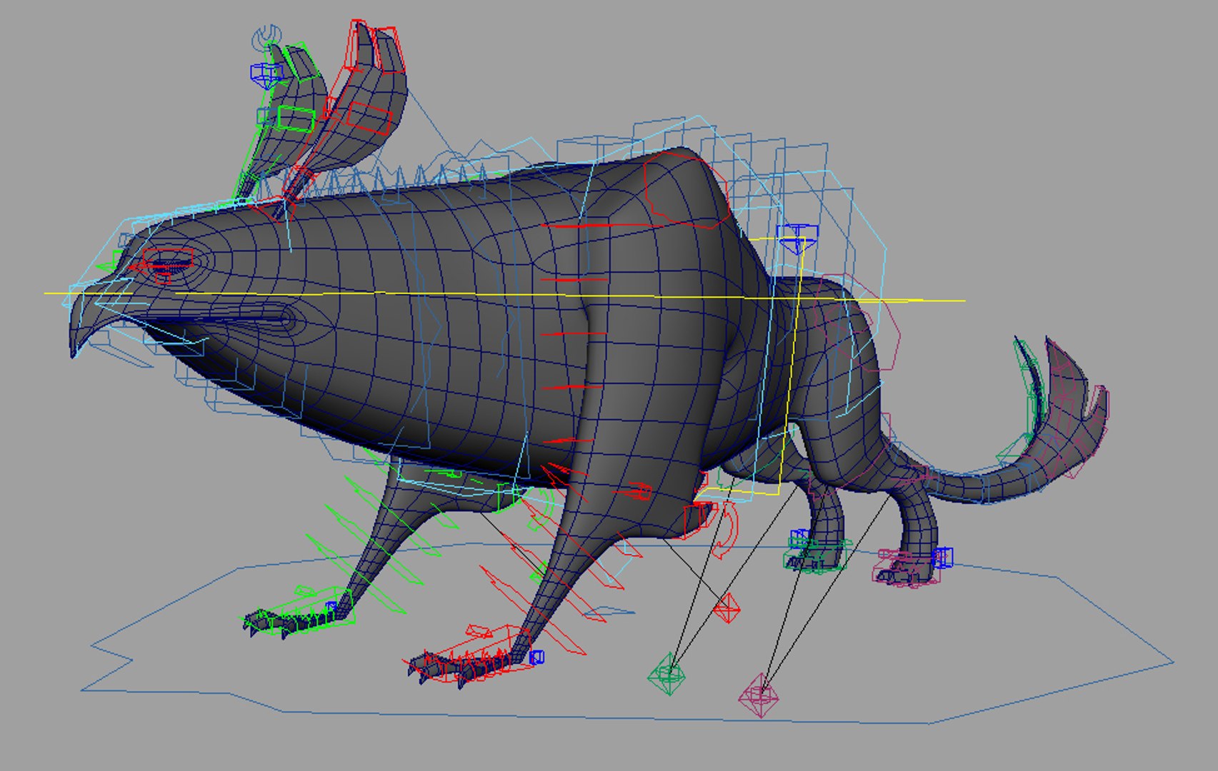 3d Model Beast Rigged