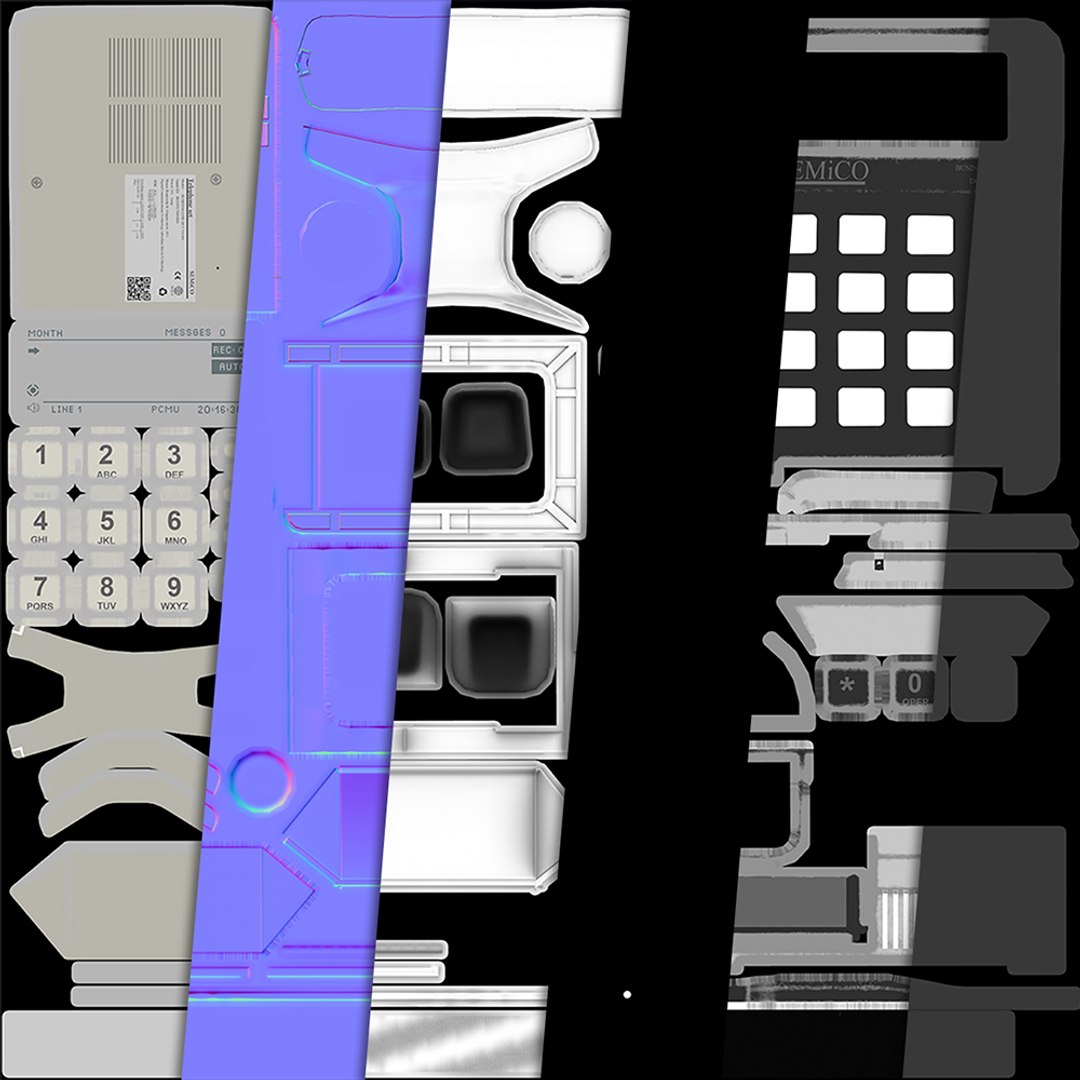 Office Phone 3D Model - TurboSquid 1421958
