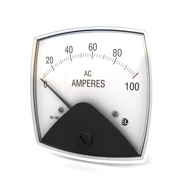 3d vintage ammeter 05 model