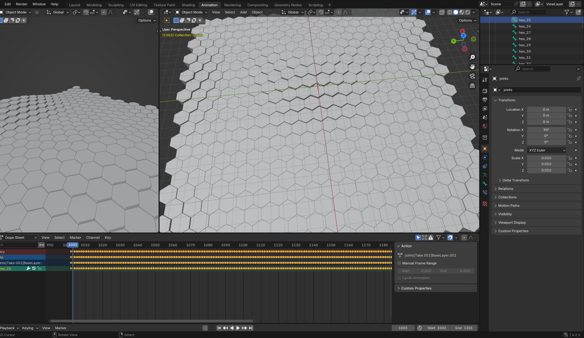 3D Model Hexagon Grid Seamless Loop Animation 3 - TurboSquid 2295397