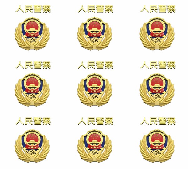3D Police badge People s Police medal shield badge armband badge badge ...
