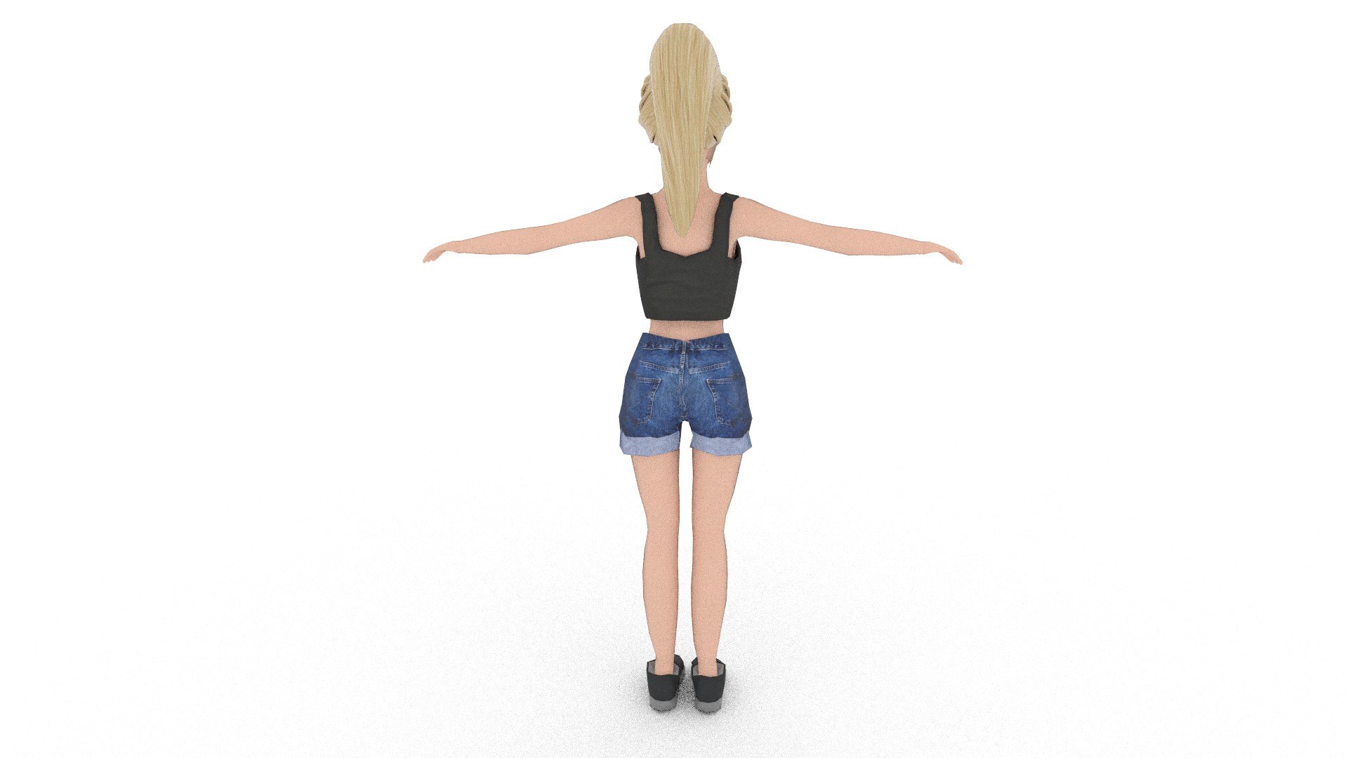 3D Low Poly Female Girl - TurboSquid 2058692