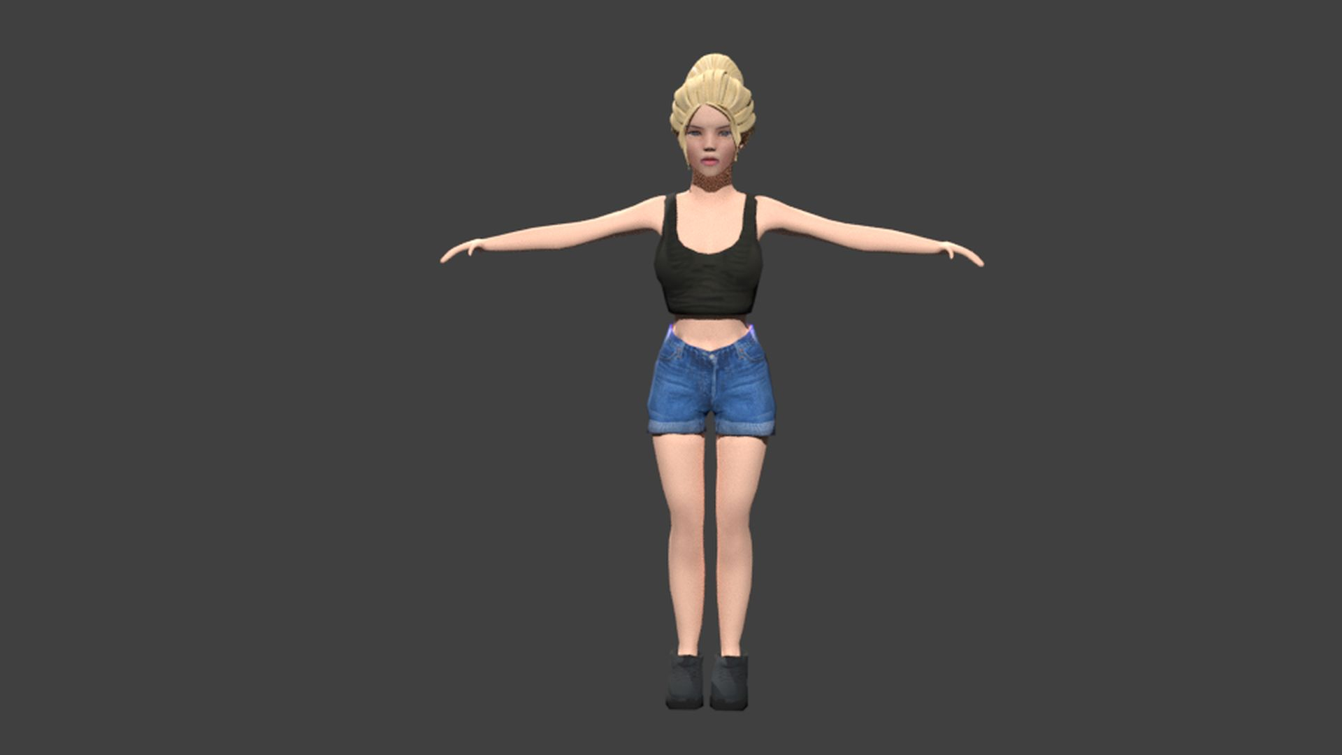 3D Low Poly Female Girl - TurboSquid 2058692
