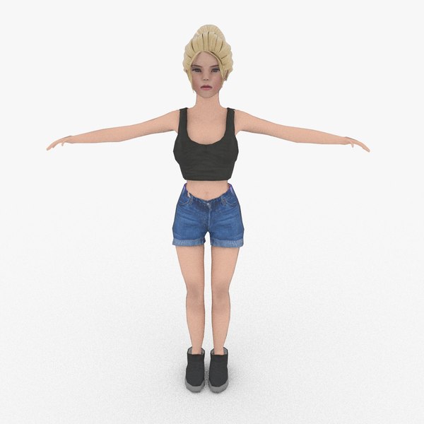 modelo 3d Low Poly Female Girl - TurboSquid 2058692