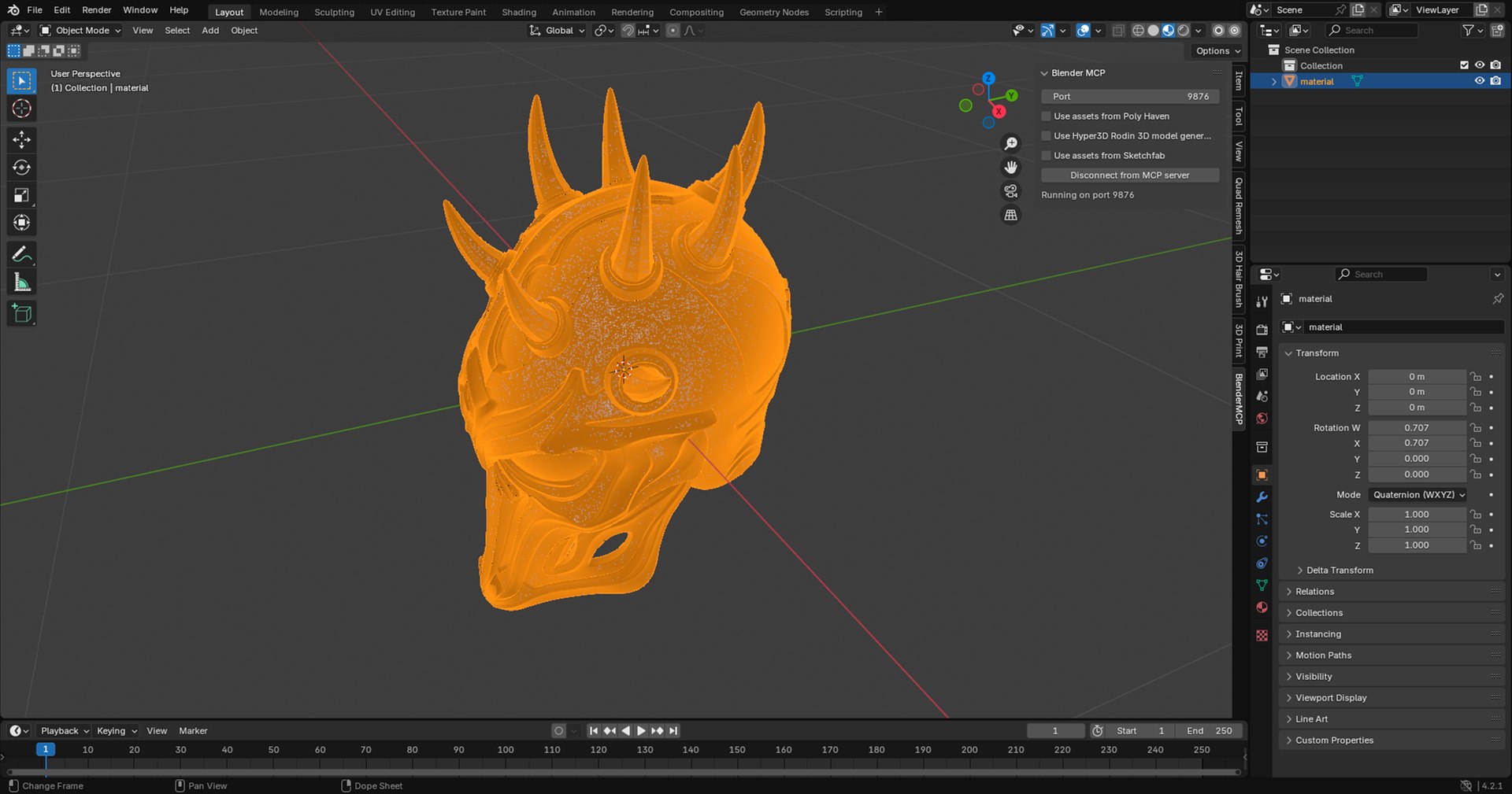 3D Model Alien Warrior Helmet 3D Print Model Sci-Fi Combat Headgear ...