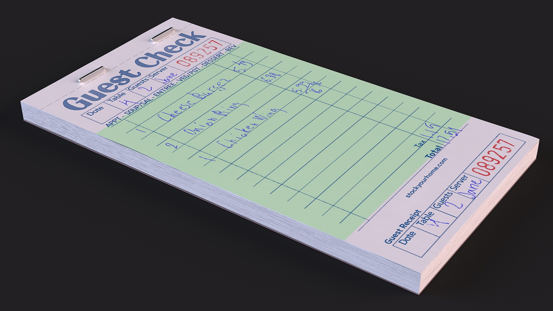 3D Guest Check Book - TurboSquid 2071217