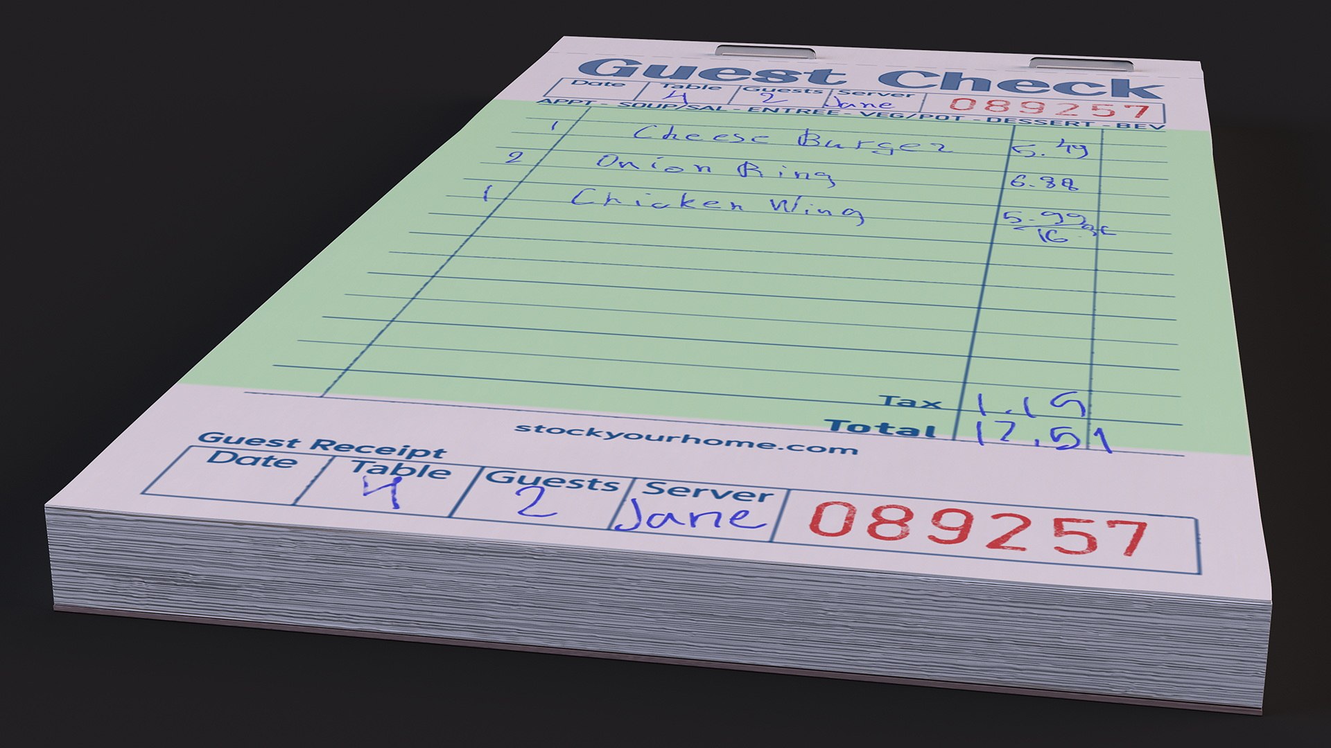 3D Guest Check Book - TurboSquid 2071217