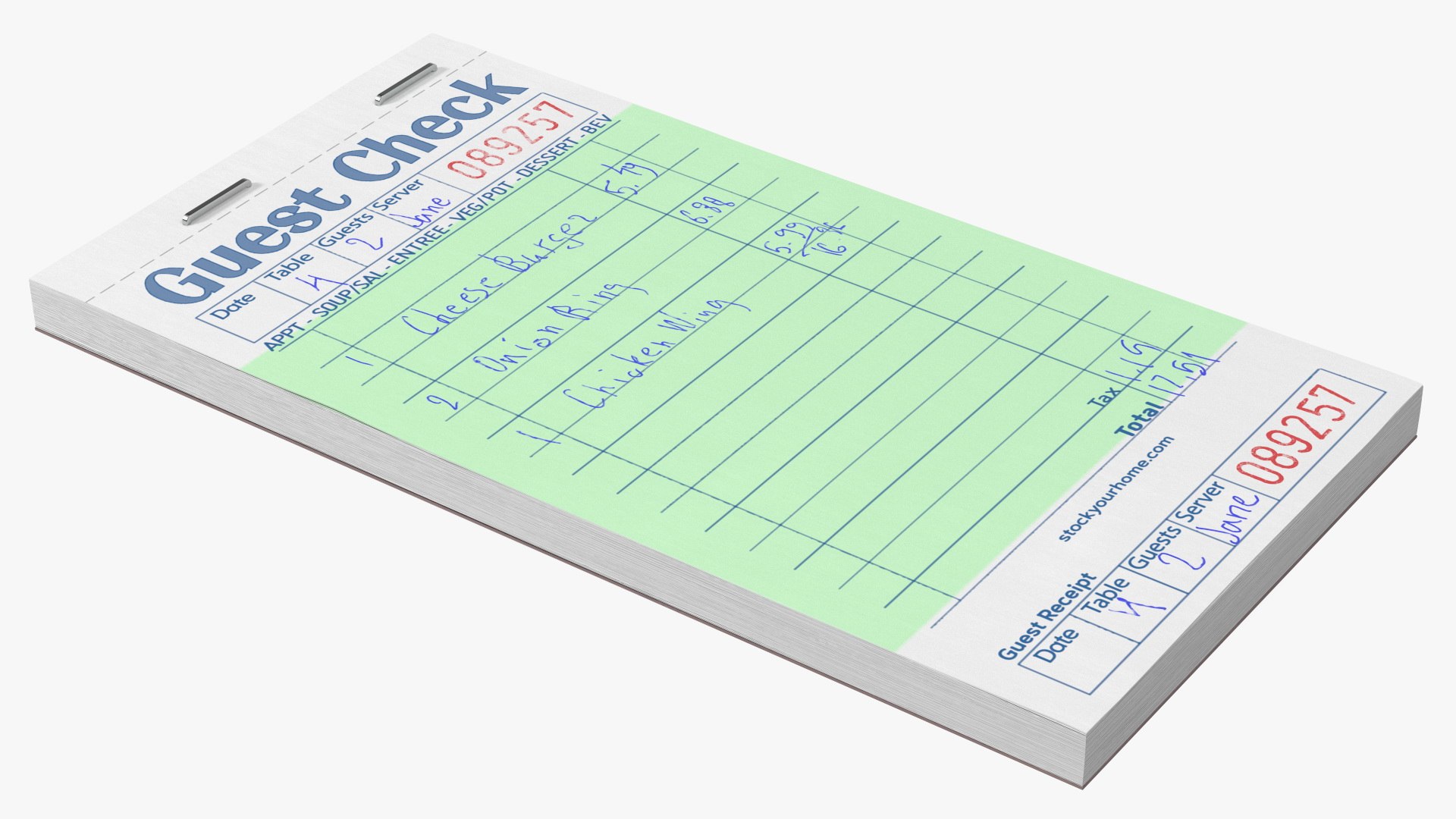 3D Guest Check Book - TurboSquid 2071217