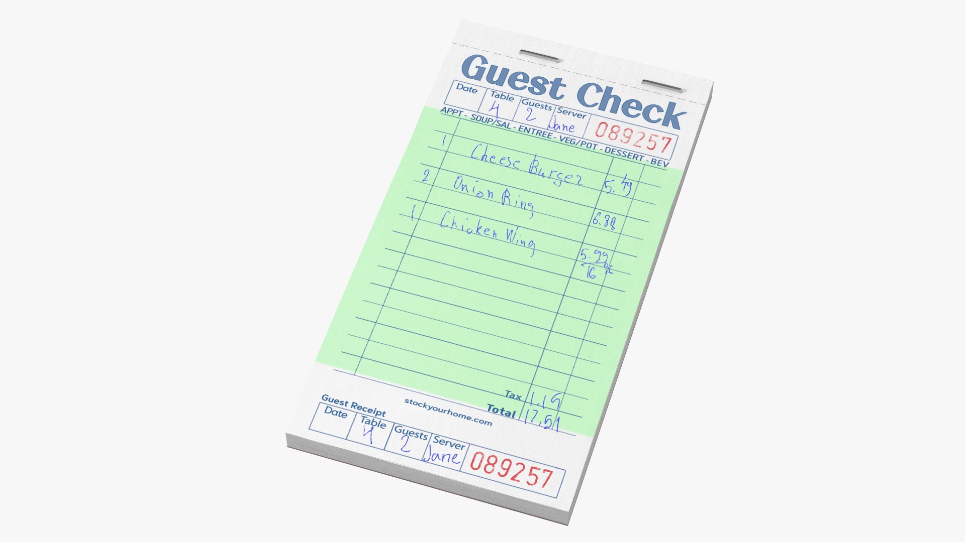 3D Guest Check Book - TurboSquid 2071217