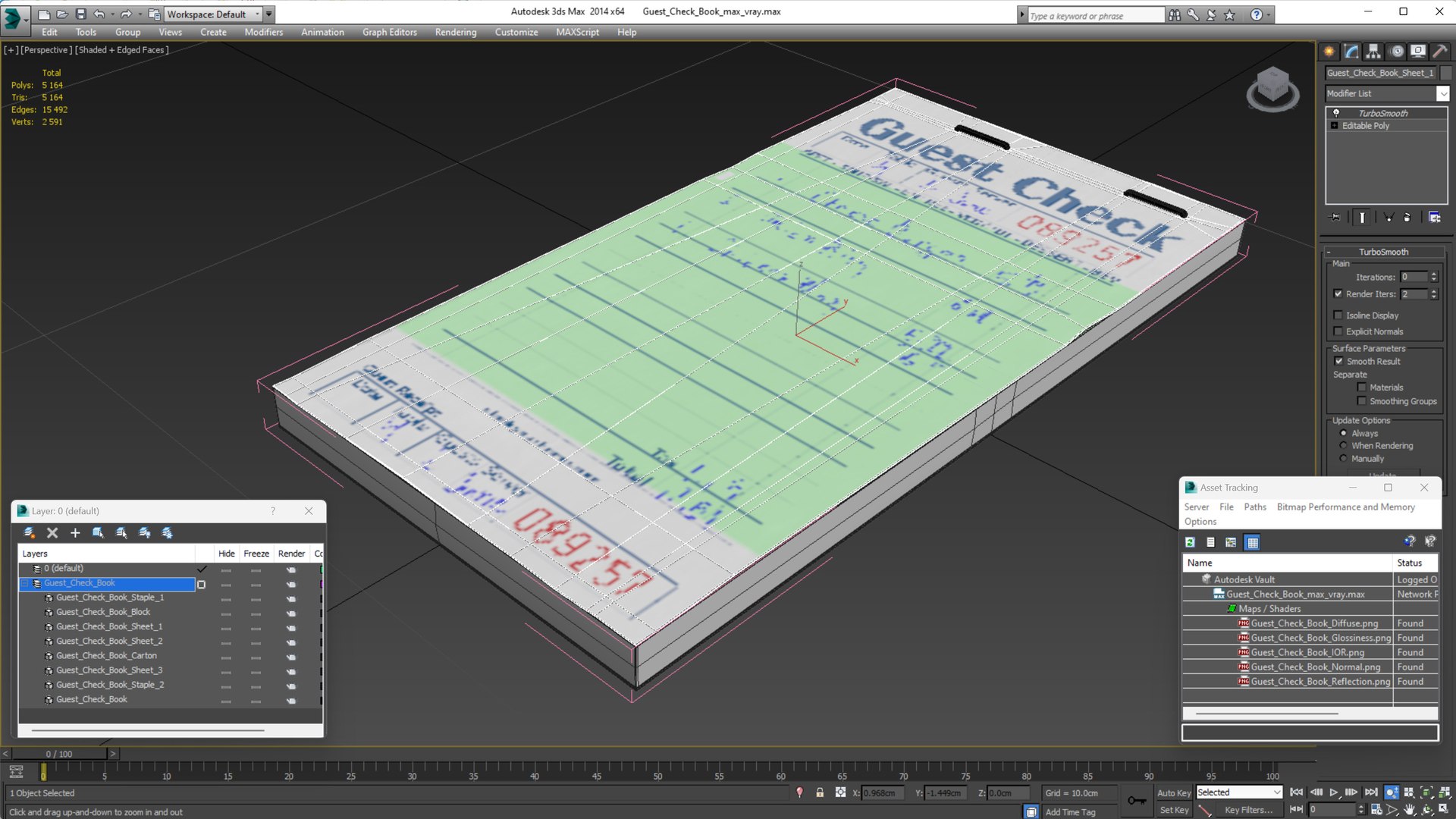 3D Guest Check Book - TurboSquid 2071217