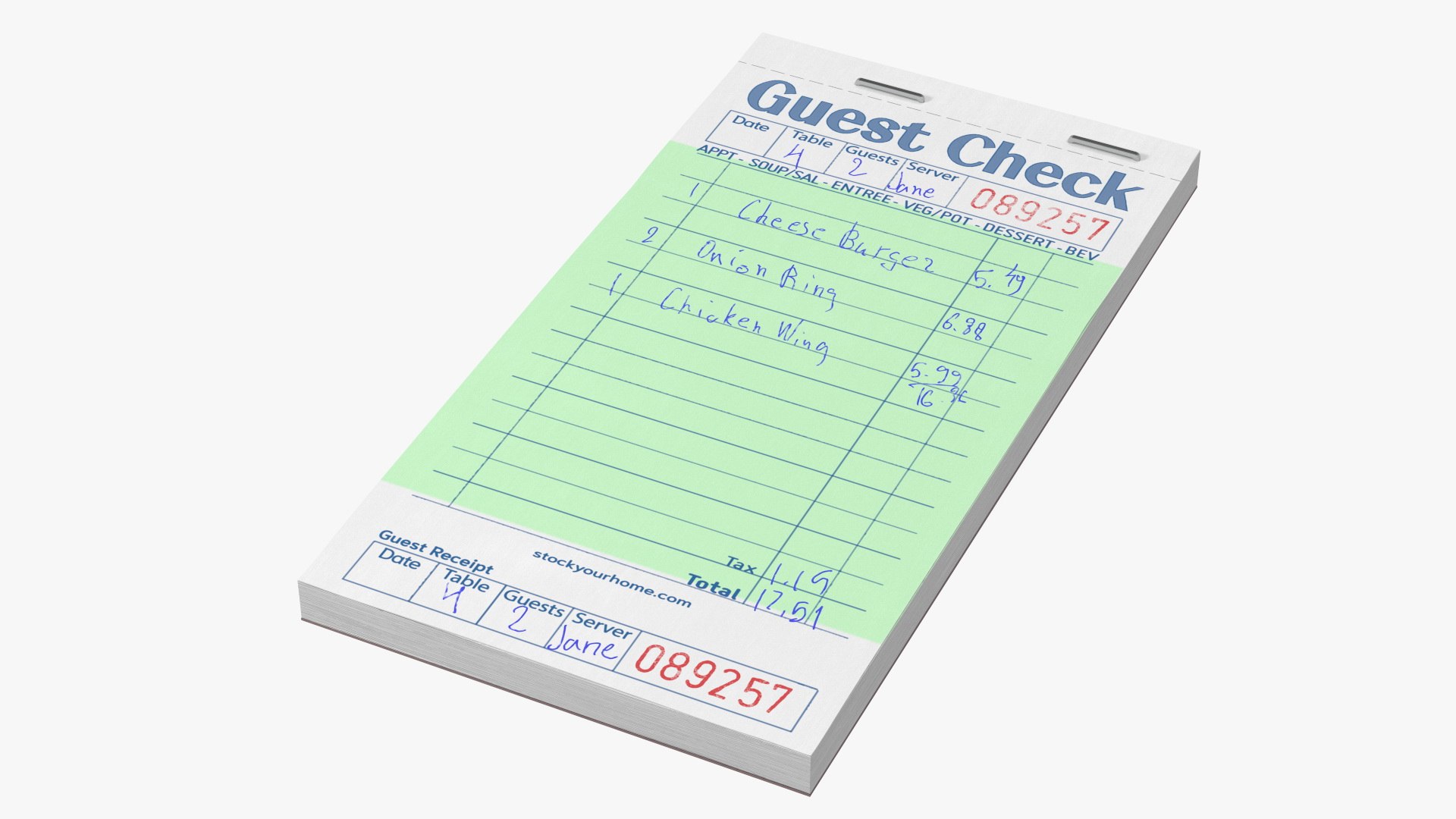 3D Guest Check Book - TurboSquid 2071217