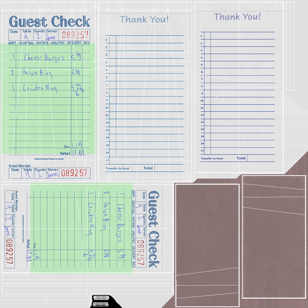 3D Guest Check Book - TurboSquid 2071217