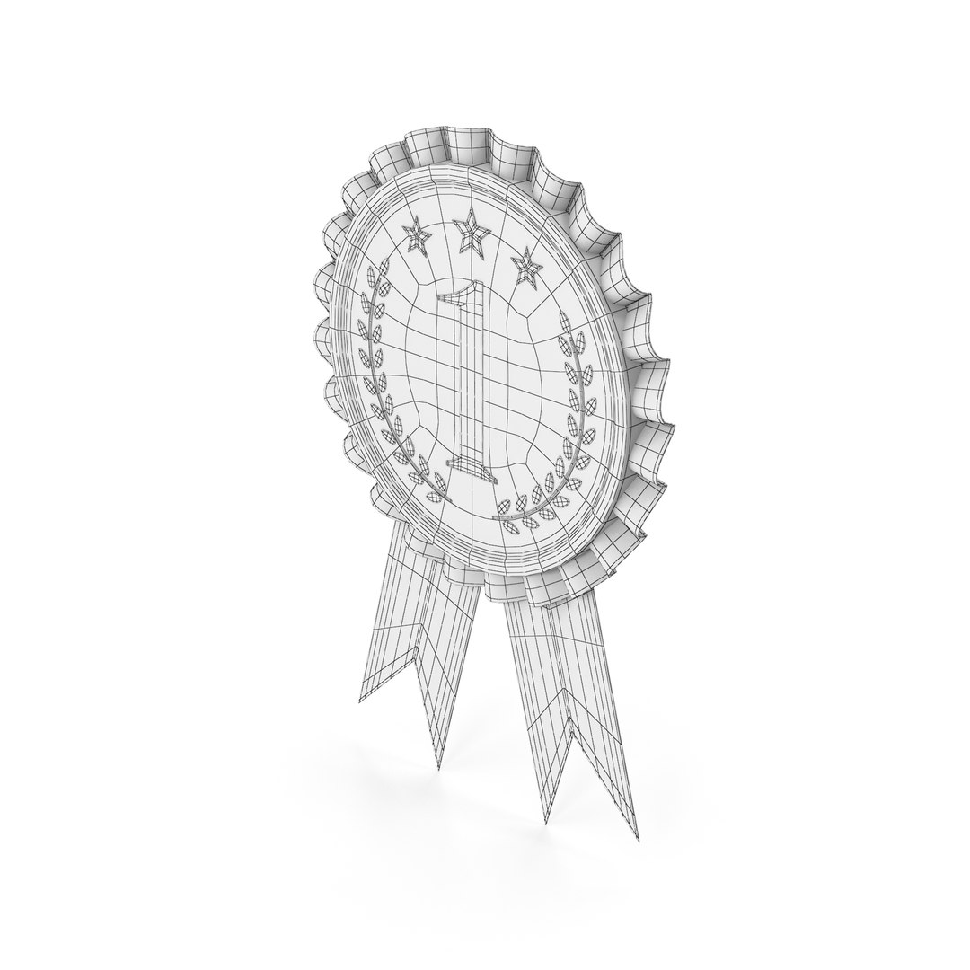 3D Model Red Winner Ribbon Award - TurboSquid 2119155