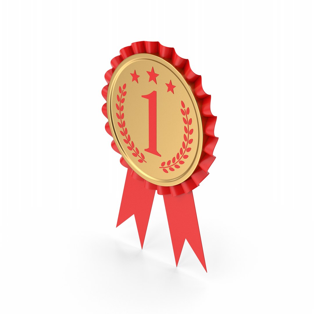 3D Model Red Winner Ribbon Award - TurboSquid 2119155