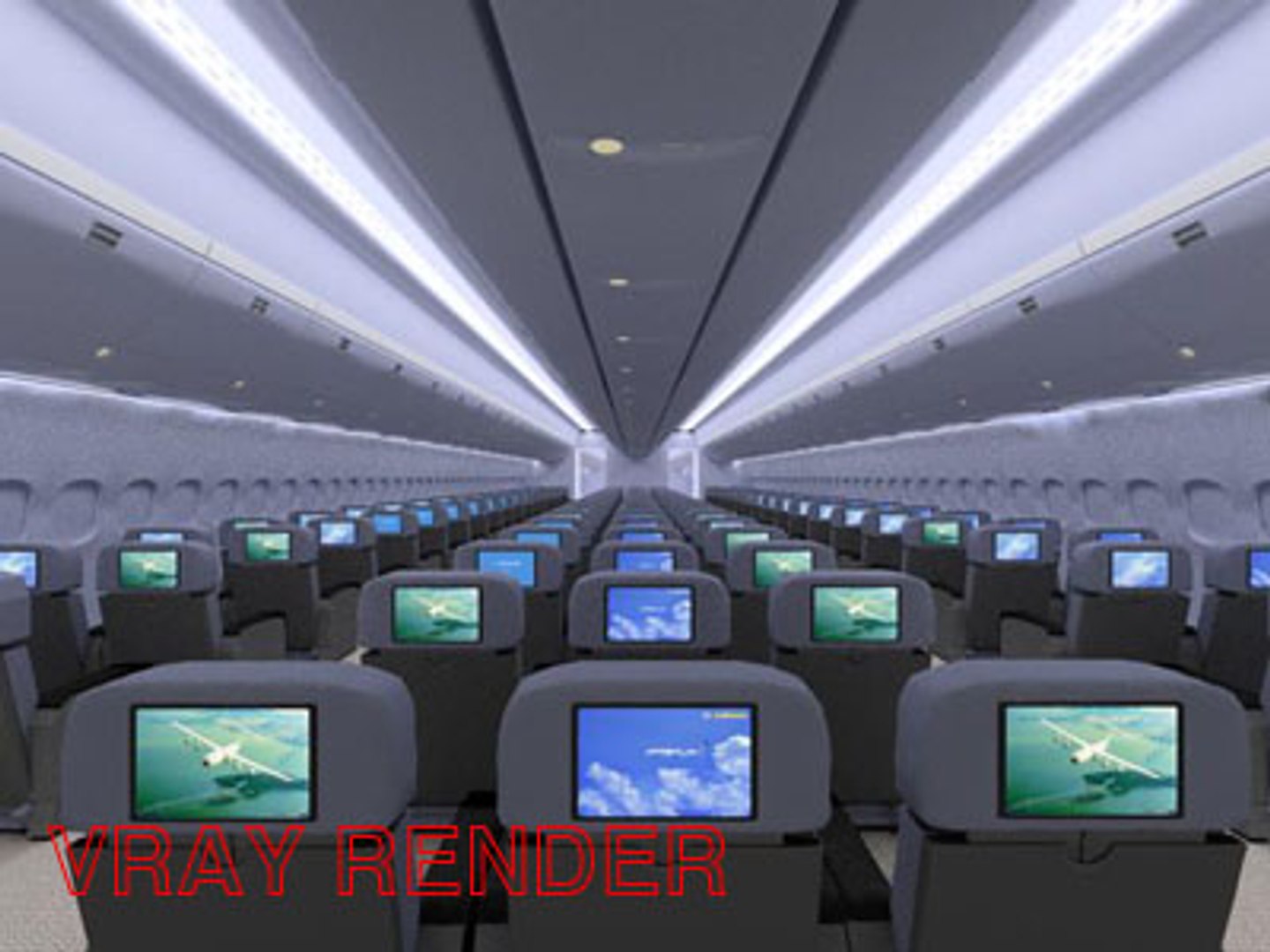 3d Airplane Interior Model