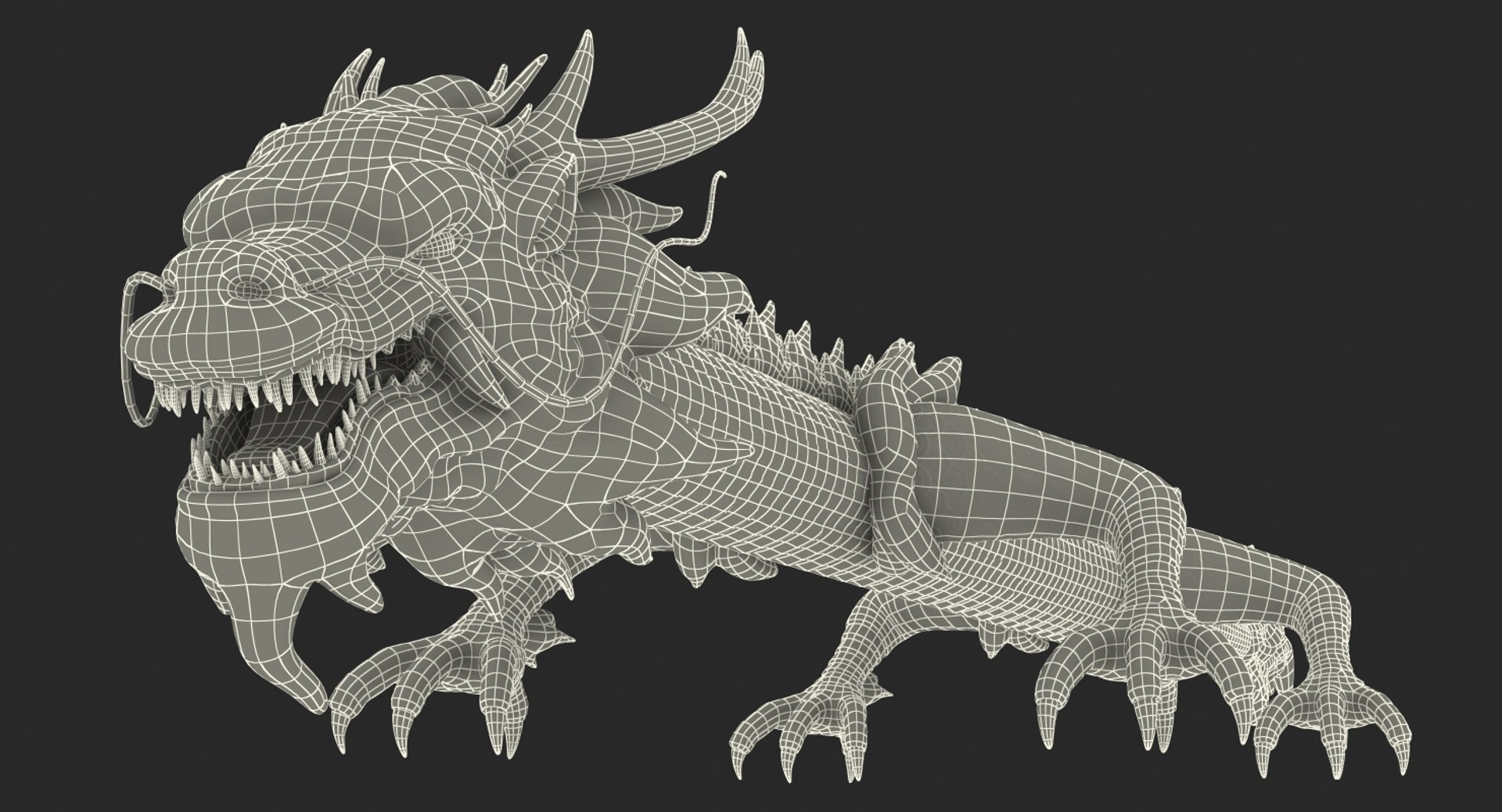 Silver dragon 3D model - TurboSquid 1381057