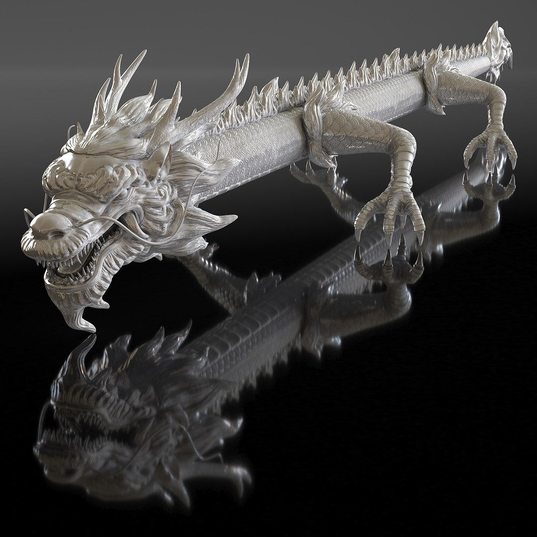 Silver Dragon 3D Model - TurboSquid 1381057