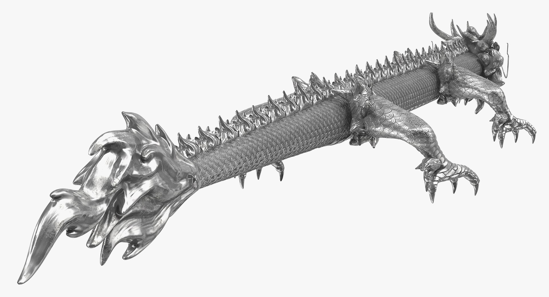 Silver Dragon 3D Model - TurboSquid 1381057