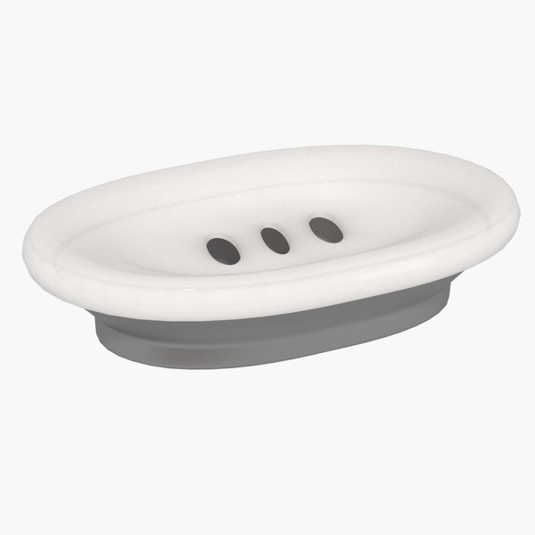 3D glass table soap dish model - TurboSquid 1532992