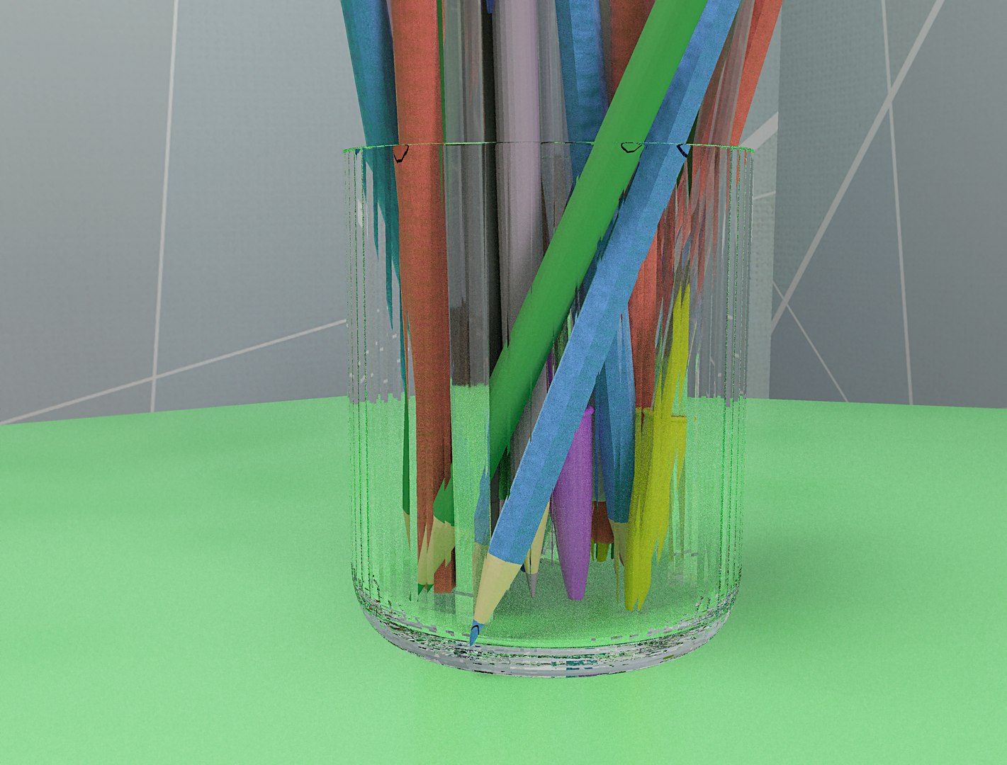 3D Glass Pen Holder Model - TurboSquid 1698550