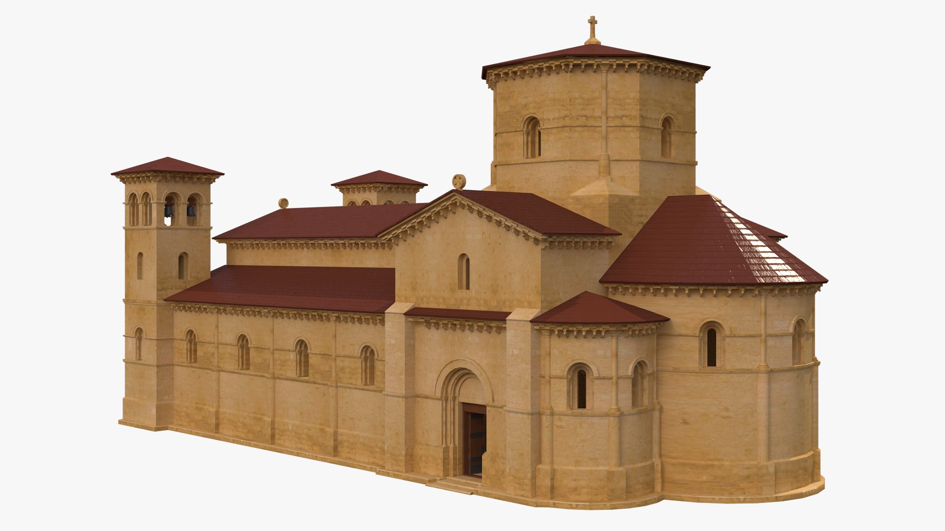 3D Romanesque Church Model - TurboSquid 1290810