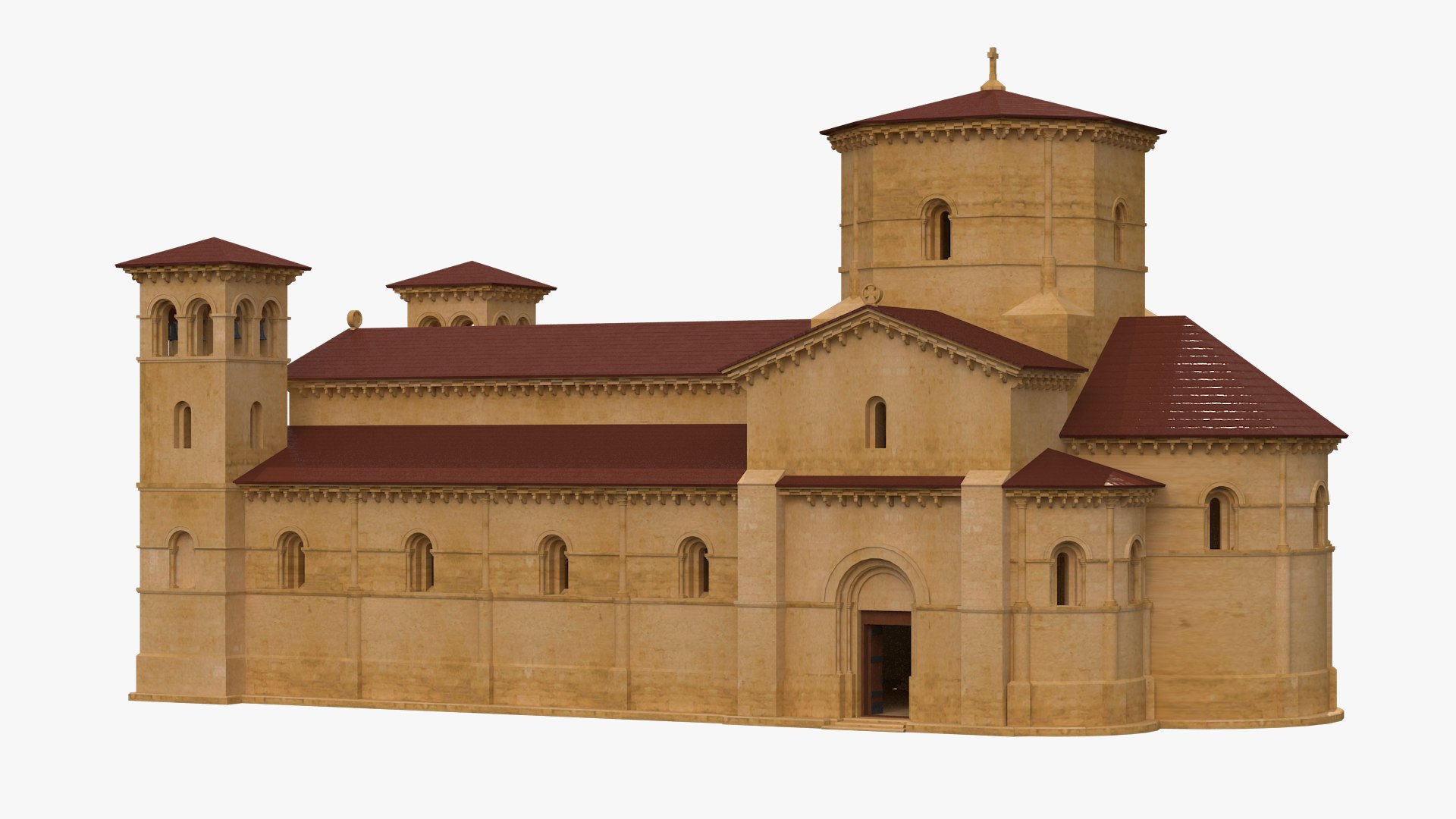 3D Romanesque Church Model - TurboSquid 1290810