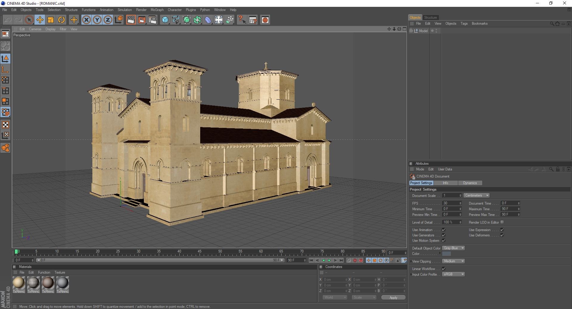 3D romanesque church model - TurboSquid 1290810