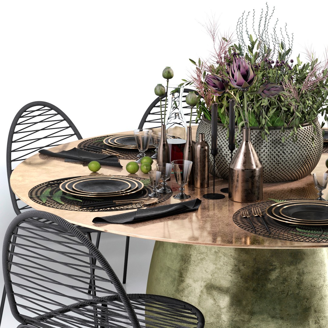 3D decorative set table - TurboSquid 1280582