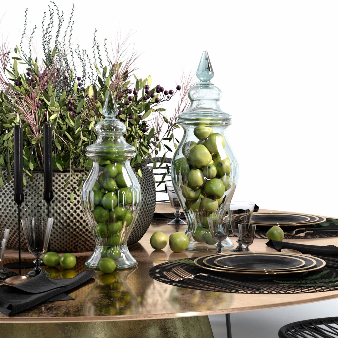 3D decorative set table - TurboSquid 1280582