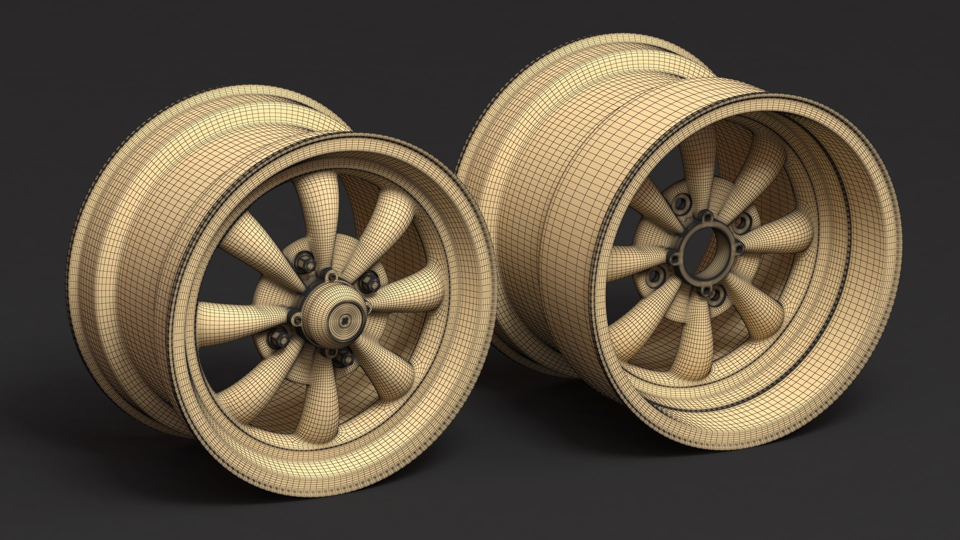 EMPI GT 8 Spoke Rim 3D Model - TurboSquid 2034883