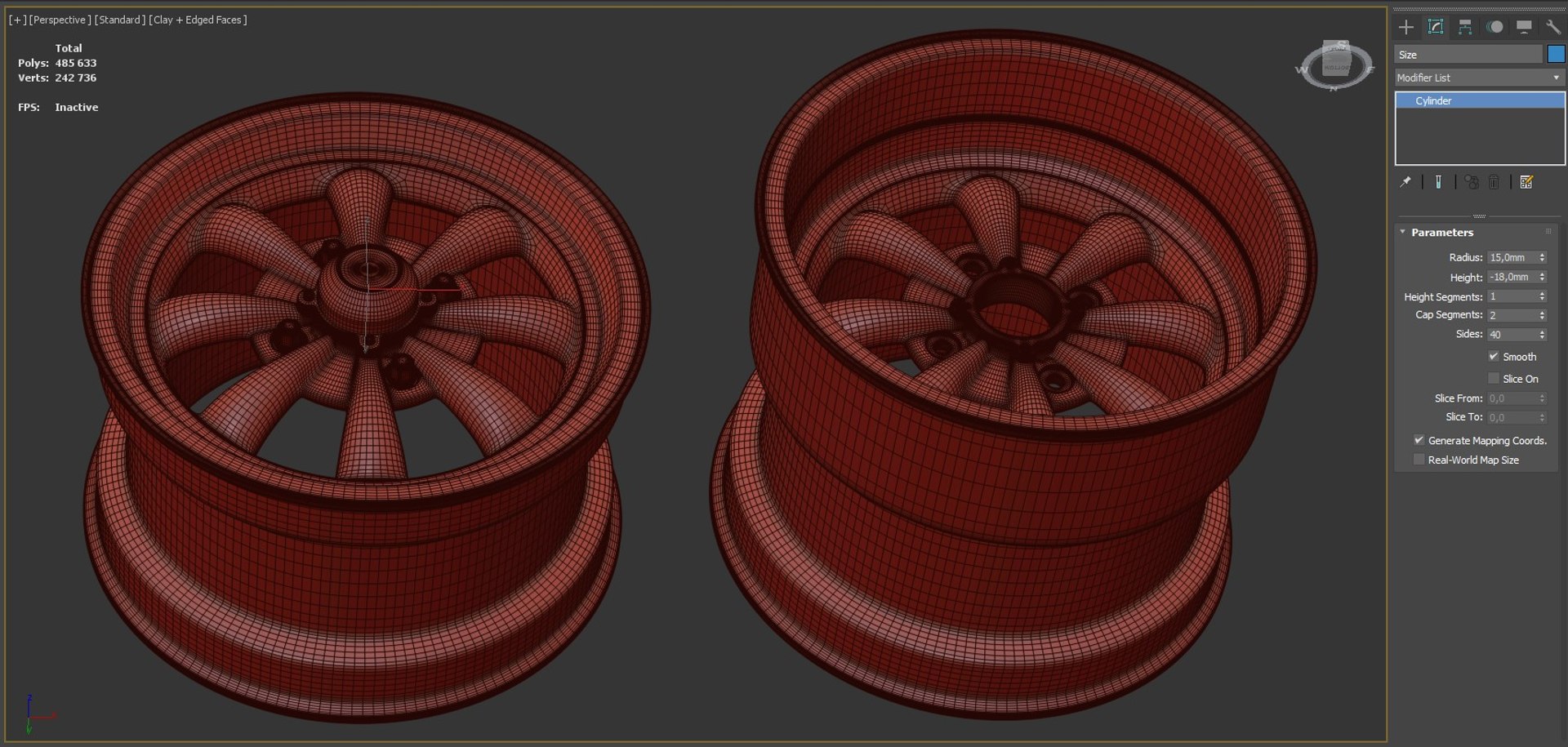 EMPI GT 8 Spoke Rim 3D Model - TurboSquid 2034883