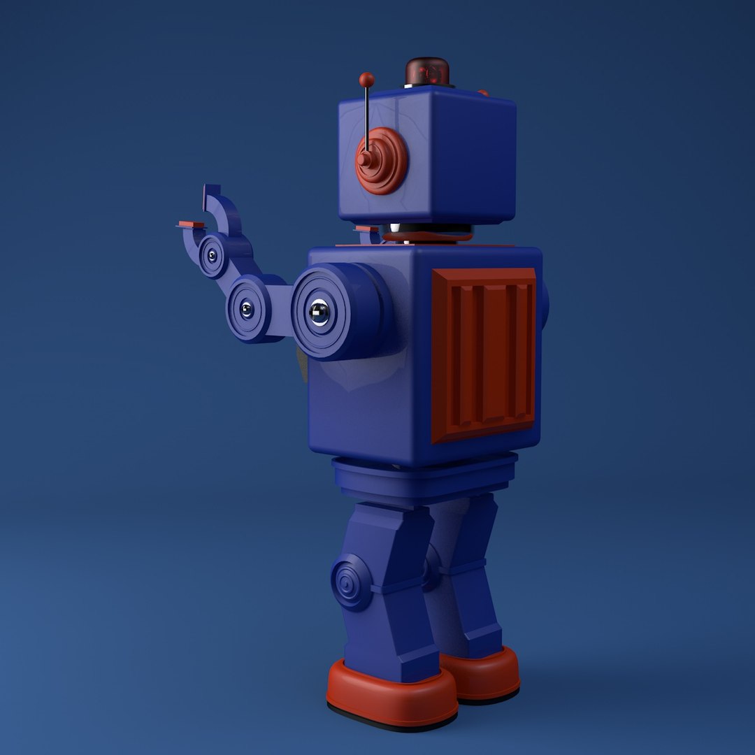 Tin Robot Toy 3D Model - TurboSquid 1174510