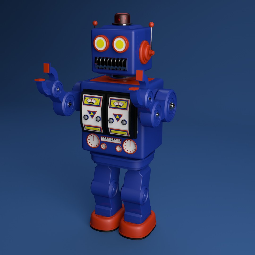 Tin Robot Toy 3D Model - TurboSquid 1174510